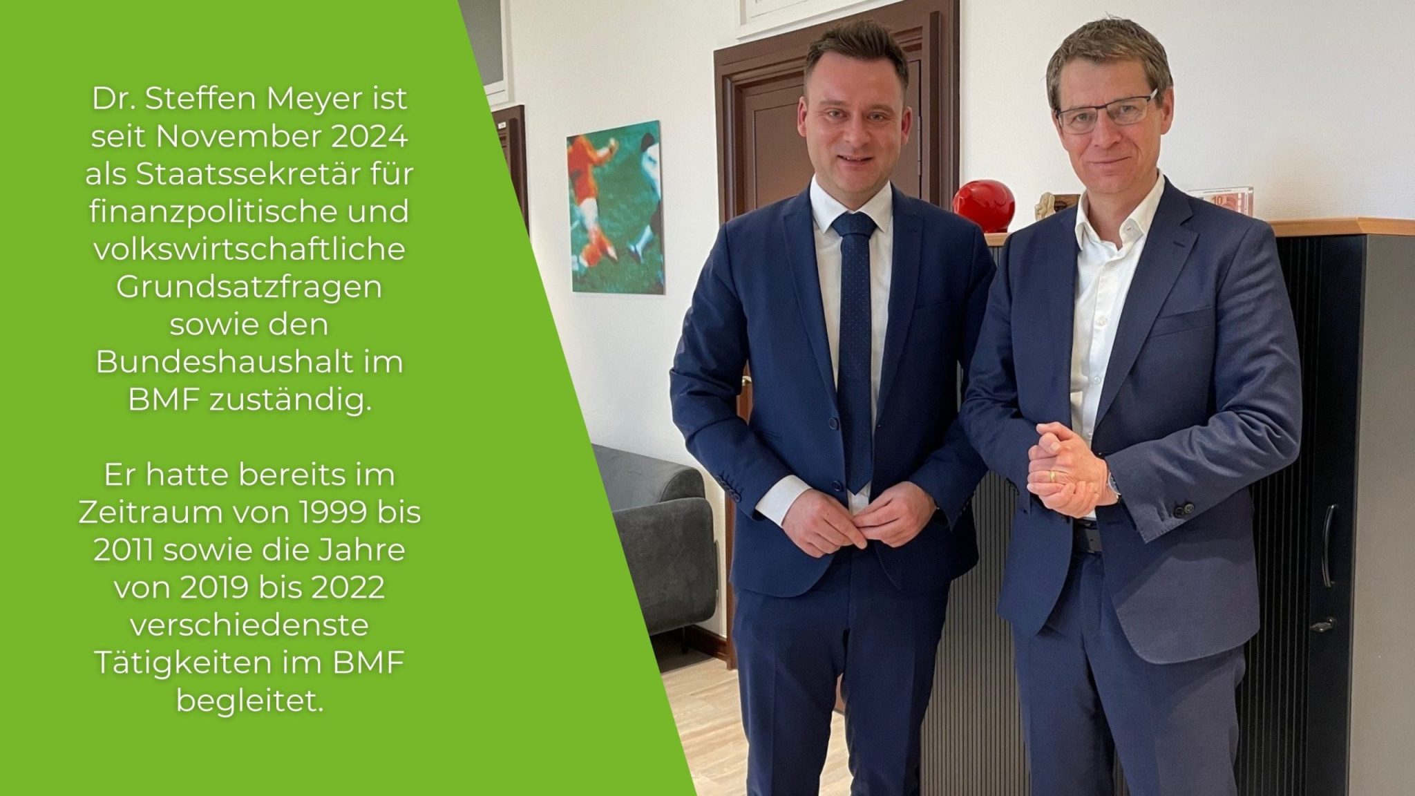 Auftaktgespräche mit Staatssekretär Dr. Steffen Meyer und der Leiterin der Zoll-Abteilung MDin ...